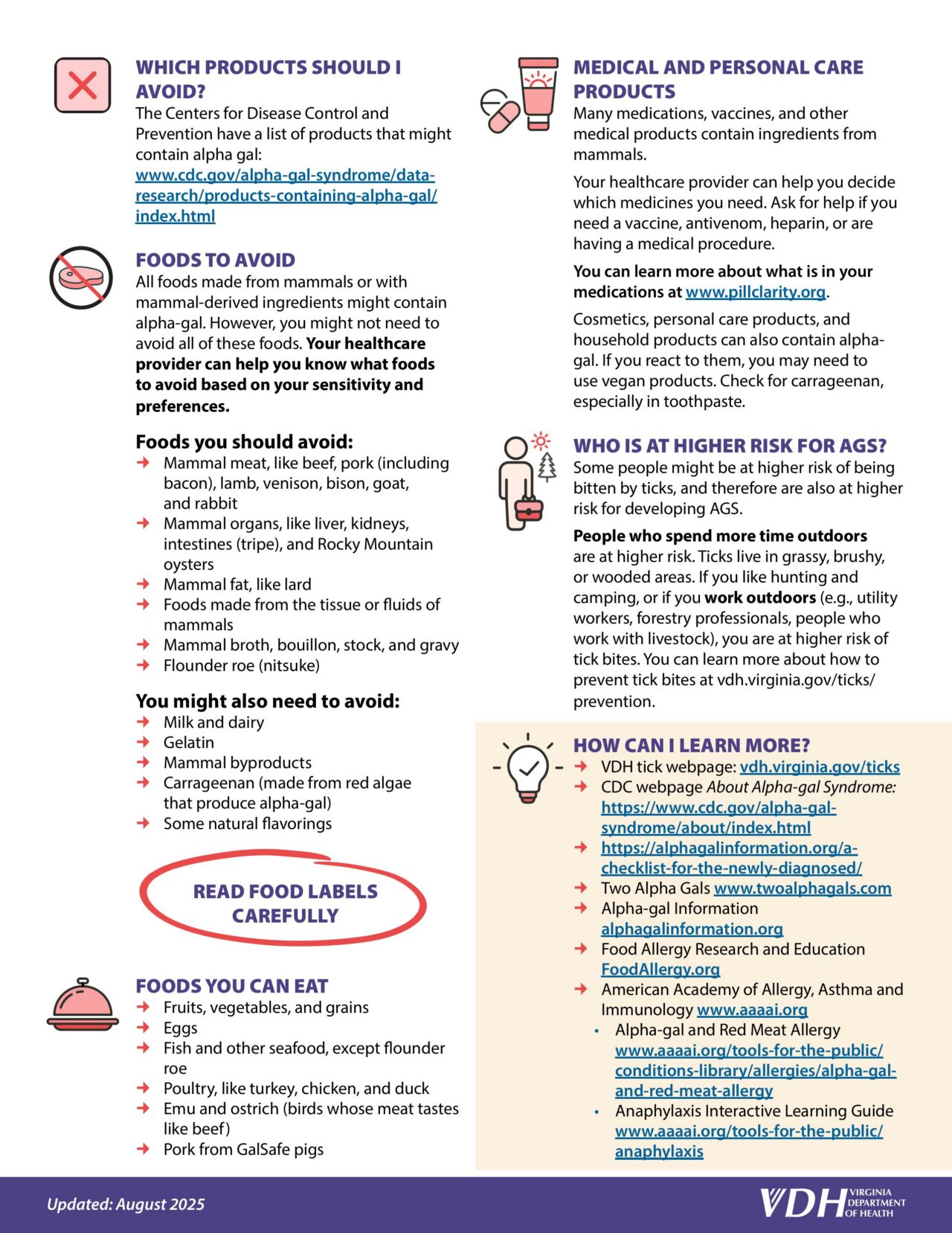Patient Handouts - Alpha-gal Information: Providers